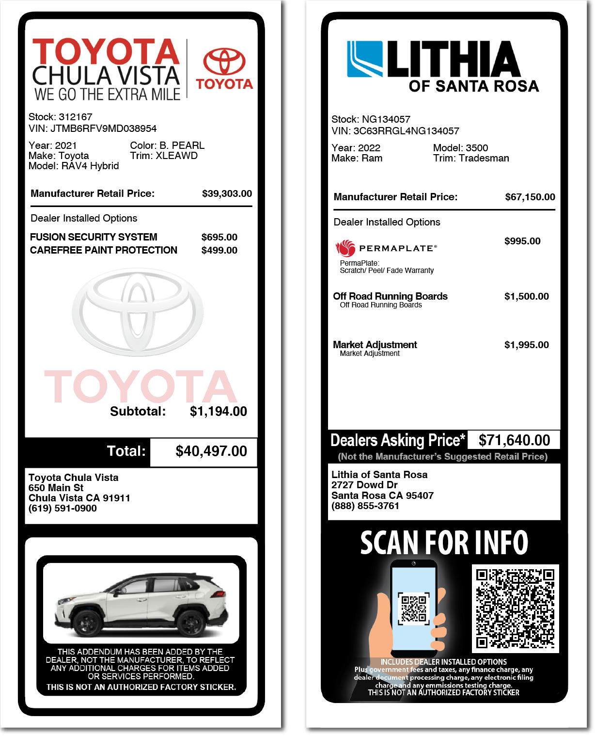 Addendum System for Car Dealers | DealerAddendums Inc.